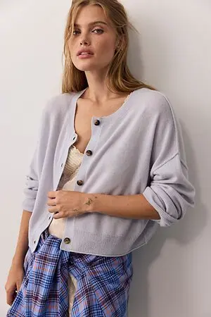 Free People Ottilie Cashmere Cardigan - Arctic Ice