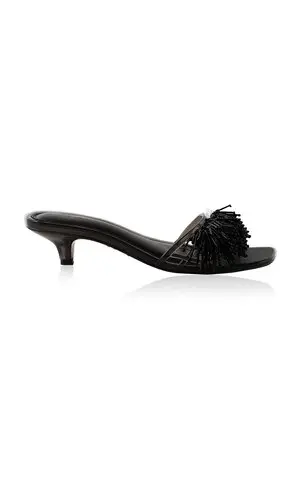 HEAVENLY JELLY Willow Embellished Jelly Mule - Black