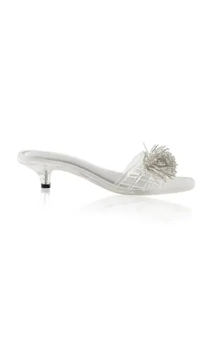 HEAVENLY JELLY Willow Embellished Jelly Mule - Clear