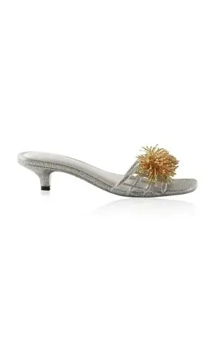 HEAVENLY JELLY Willow Embellished Jelly Mule - Silver