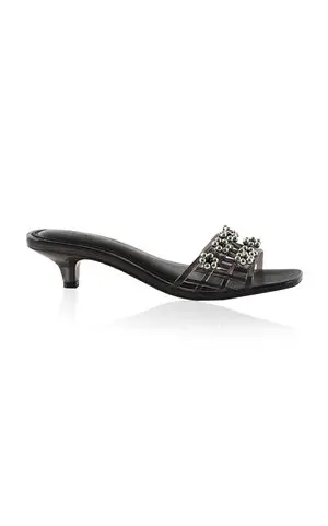 HEAVENLY JELLY Grace Embellished Jelly Mule - Black