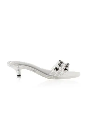 HEAVENLY JELLY Grace Embellished Jelly Mule Clear