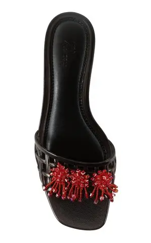 HEAVENLY JELLY Twinkle Embellished Jelly Mule - Black