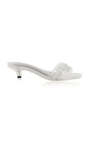HEAVENLY JELLY Twinkle Embellished Jelly Mule - Clear