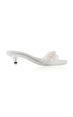 HEAVENLY JELLY Dew Embellished Jelly Mule - Clear