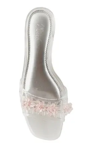 HEAVENLY JELLY Dew Embellished Jelly Mule - Clear