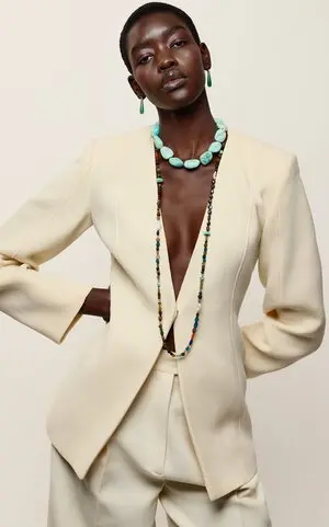 LIZZIE FORTUNATO 14k Gold Peruvian Turquoise And Emerald Necklace