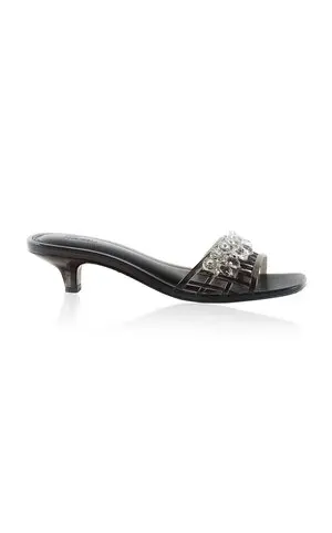 HEAVENLY JELLY Zenith Embellished Jelly Mule - Black