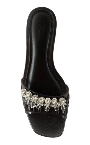 HEAVENLY JELLY Zenith Embellished Jelly Mule - Black