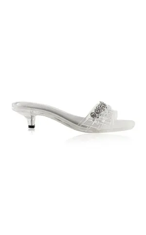 HEAVENLY JELLY Zenith Embellished Jelly Mule - Clear