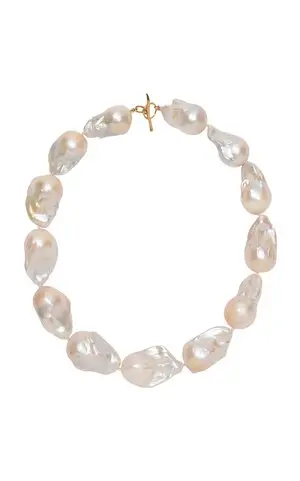 LIZZIE FORTUNATO Baroque Pearl Necklace - White