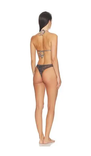 NIIHAI Metallic Bikini In Brown
