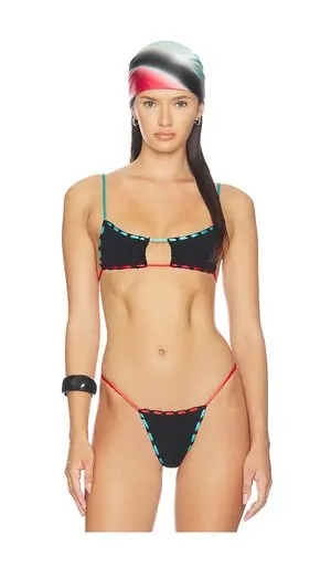 INDAH Mara Bandeau Bikini Top - Black