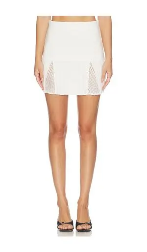FLEUR DU MAL Open Crochet Garter Skirt - Ivory
