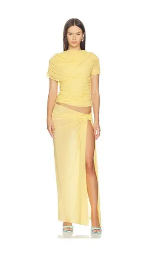 MAYGEL CORONEL Eterea Top In Yellow