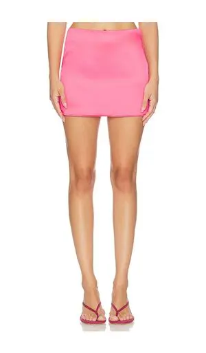 MORE TO COME Inez Mini Skirt In Pink - Watermelon Pink