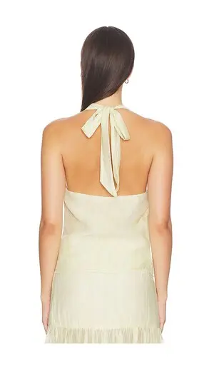 4TH & RECKLESS Saya Semi Sheer Halter Top In Nude