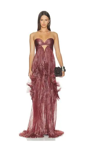 MARIA LUCIA HOHAN Yumi Dress In Brown - Truffle