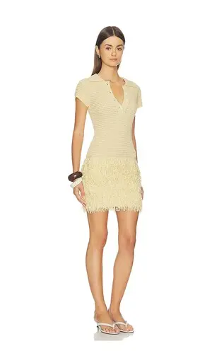 Superdown Crochet Fringe Mini Dress