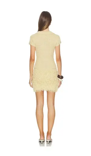 Superdown Crochet Fringe Mini Dress