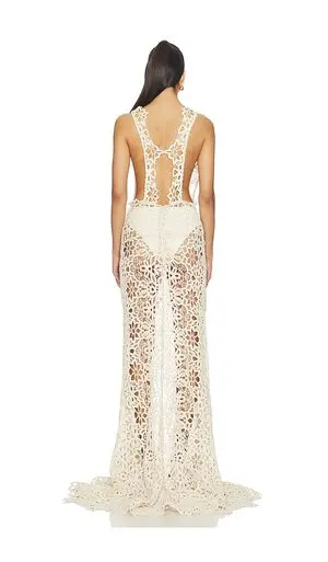 BRONX BANCO Akello Crochet Maxi Dress