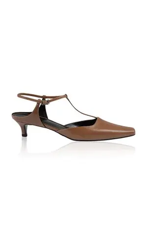 SALONDEJU Vintage Square T-strap Heel - Brown