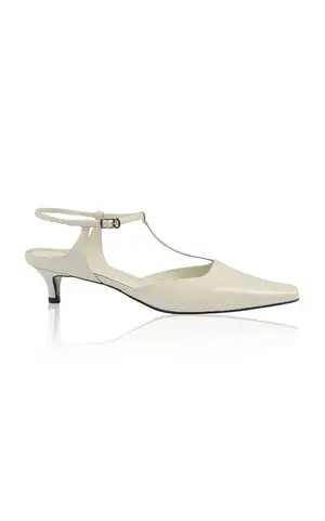 SALONDEJU Vintage Square T-strap Heel - Ivory