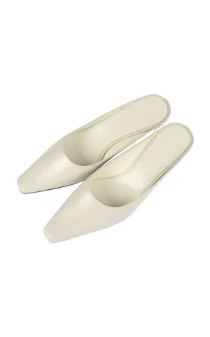 SALONDEJU Vintage Square Mule - Ivory