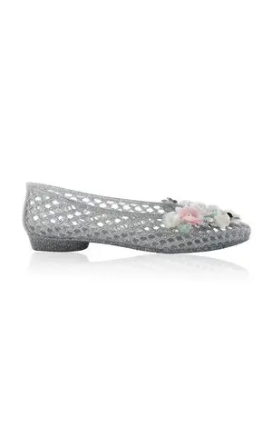 HEAVENLY JELLY Splendor Embellished Jelly Mule - Silver