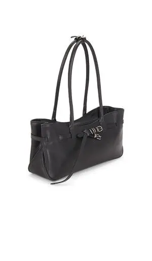 MARGESHERWOOD Grandma Shoulder Bag - Black Pull Up