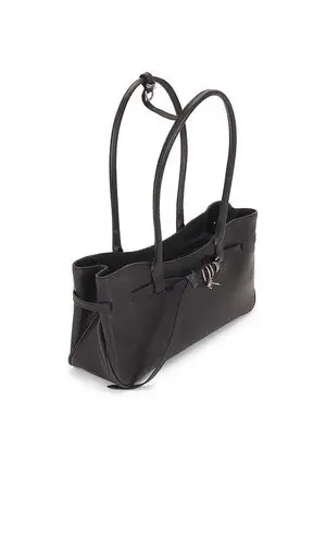 MARGESHERWOOD Grandma Shoulder Bag - Black Pull Up
