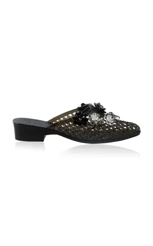 HEAVENLY JELLY Dulcet Embellished Jelly Mule - Black