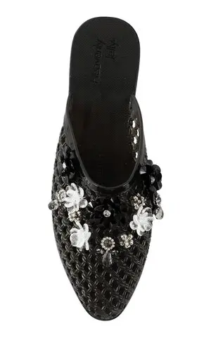 HEAVENLY JELLY Dulcet Embellished Jelly Mule - Black