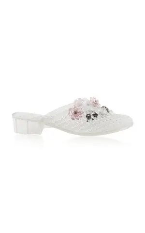 HEAVENLY JELLY Dulcet Embellished Jelly Mule - Clear