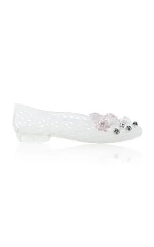 HEAVENLY JELLY Shimmer Embellished Jelly Shoes Clear