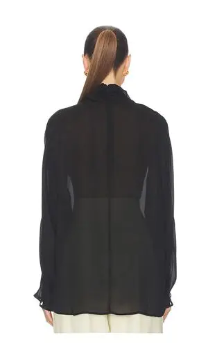 HELSA Dolman Popover Top In Cupro