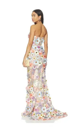 BRONX BANCO Strapless Gown