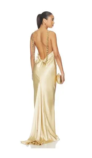 BRONX BANCO Vivien Chain Low Back Gown