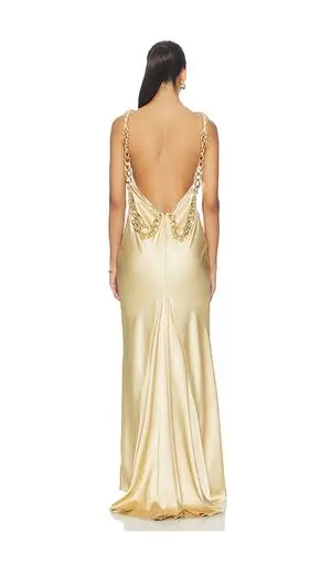 BRONX BANCO Vivien Chain Low Back Gown
