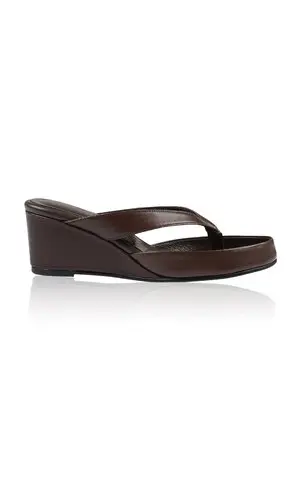 SALONDEJU Frame Wedge Mule - Brown
