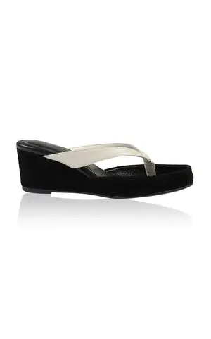 SALONDEJU Frame Wedge Mule - Ivory