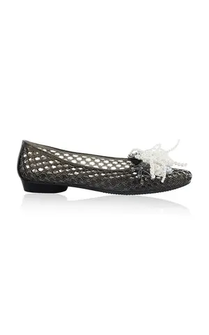 HEAVENLY JELLY Gleaming Embellished Jelly Shoes Black