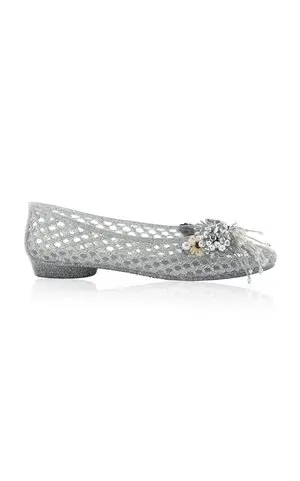 HEAVENLY JELLY Sunnyvale Embellished Jelly Shoes - Silver