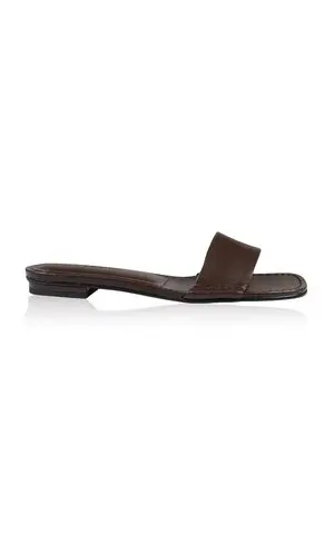 SALONDEJU Stitch Slide Mule - Brown