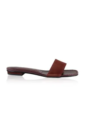 SALONDEJU Stitch Slide Mule - Burgundy