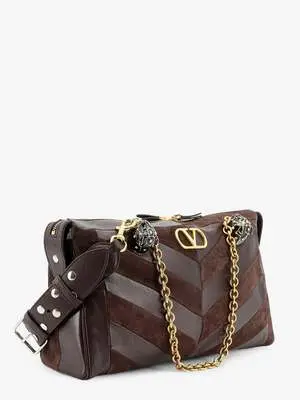 Valentino Garavani Panthea Suede And Leather Shoulder Bag