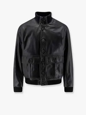 DFOUR Leather Jacket - Black