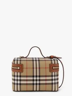 Burberry Vanity Check Coated Canvas Crossbody Bag With Check Pattern