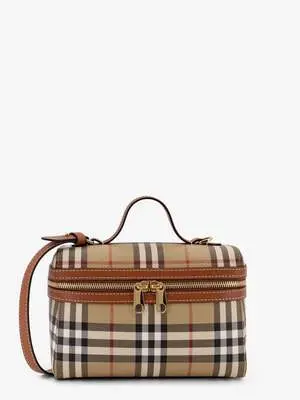 Burberry Vanity Check Coated Canvas Case - Beige