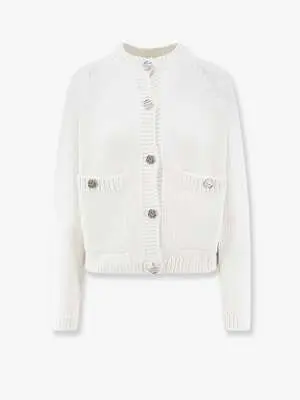 TOTEME Organic Cotton Cardigan - White